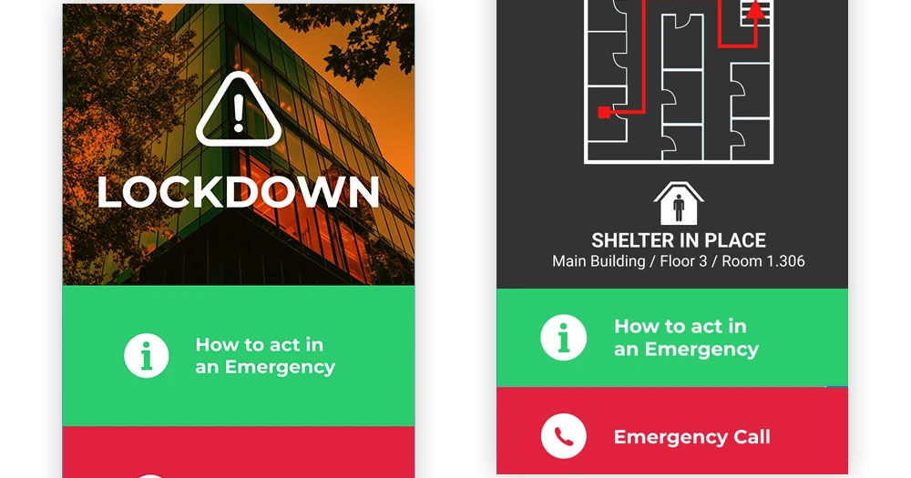 Emergency Mode Layout - Touchscreen Intercom | Commend Americas